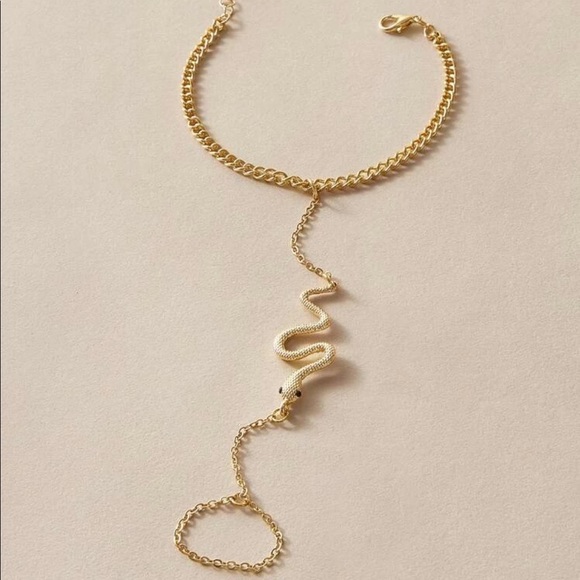 Jewelry | Bridget Snake Bracelet With Chain Ring | Poshmark